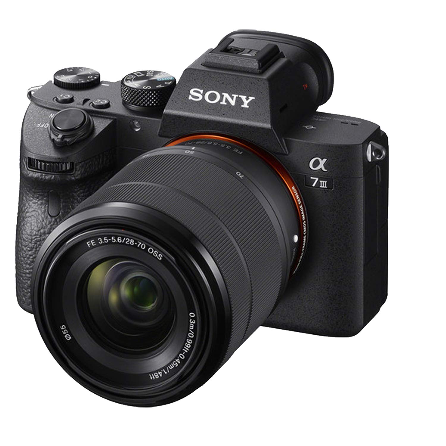 Sony a7 III Mirrorless Digital Camera 24MP w/ 28-70mmmm Lens ILCE-7M4K/B, 128GB Memory.43 Wide & 2X Lenses, Case. Tripod, Filters, Hood, Grip,Spare Battery & Charger, Software Kit -Deluxe Bundle
