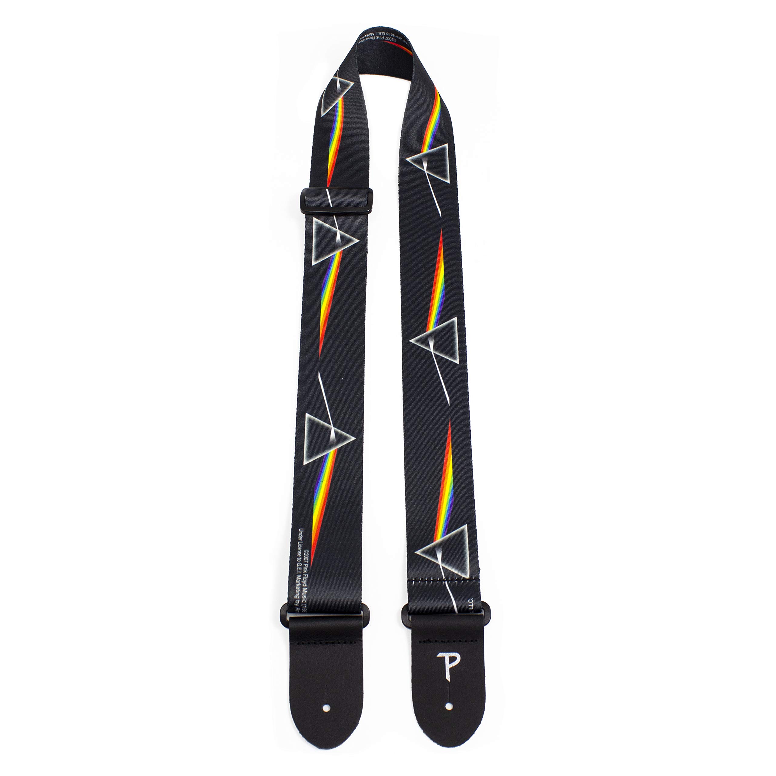 Perri's Leathers Ltd. - Guitar Strap - Polyester -Official Licensed Product- Pink Floyd Dark Side of the Moon - for Acoustic/Bass/Electric Guitars- Adjustable - Made in Canada (LPCP-1070)