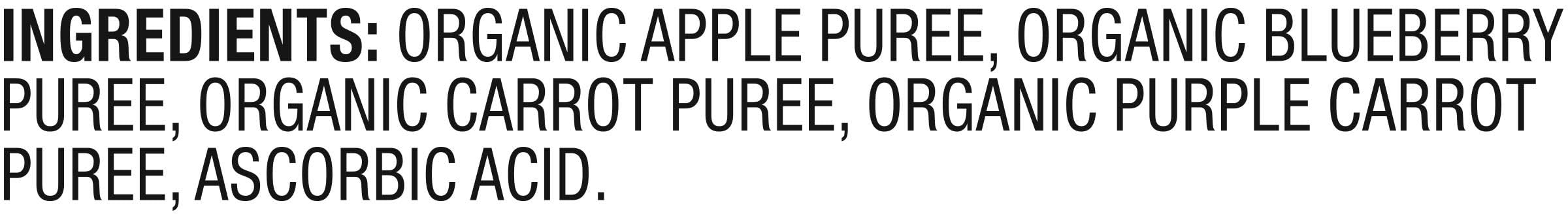 Plum Organics, Smoothie Mashups, Organic On-The-Go Squeeze Kids Snacks, Applesauce, Blueberry & Carrot, 3.17 Ounce Pouch (24 Total) Packaging May Vary