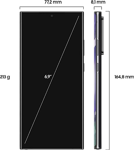 Samsung Galaxy Note 20 Ultra SM-N986B/DS, Dual SIM 5G, International Version (No US Warranty), 12GB+256GB, Mystic Black - Unlocked