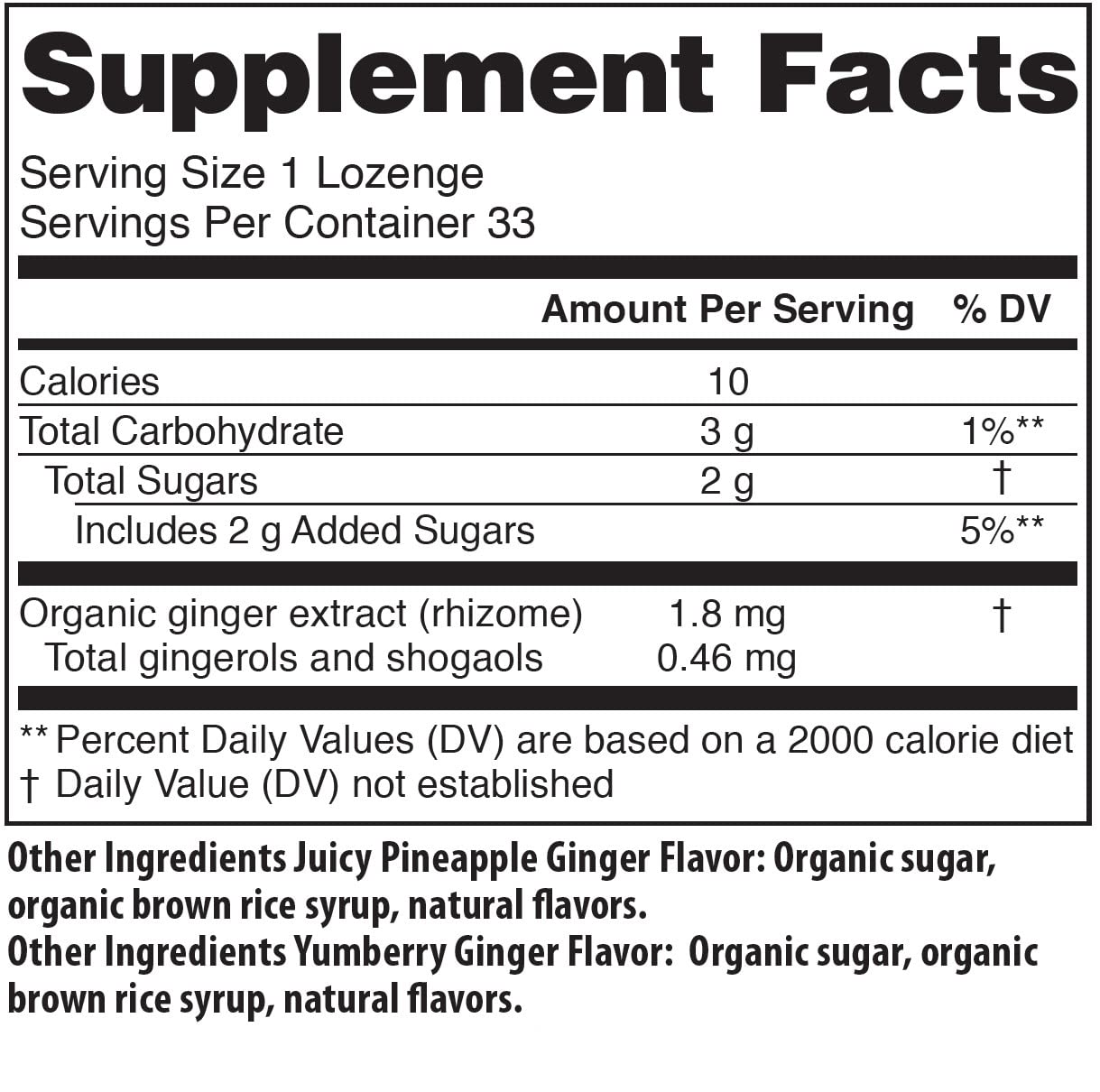 USDA Organic Tropical Ginger Variety Pack Tummydrops (mix of pineapple & yumberry, 33 individually wrapped drops)
