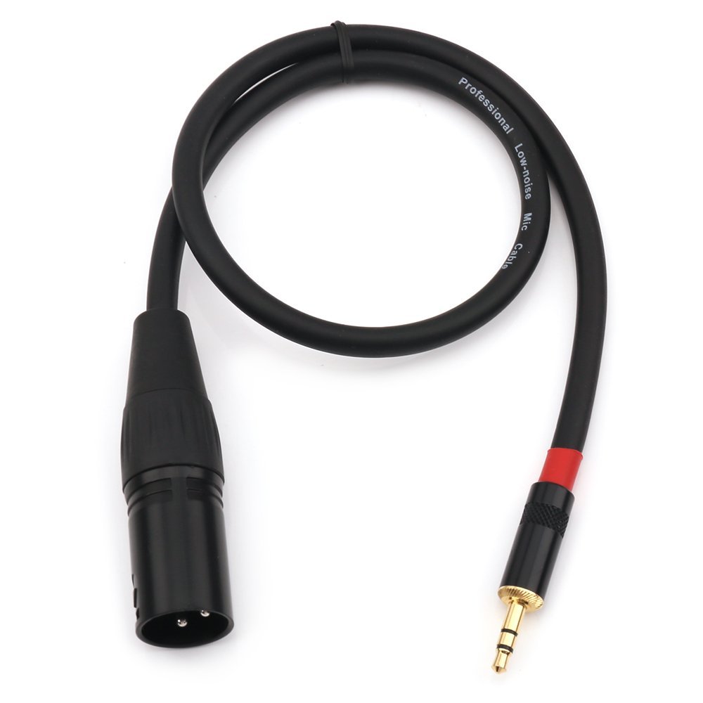NANYI 3.5mm (1/8 Inch) TRS Stereo Male to XLR Male Interconnect Audio Microphone Cable, Suitable for iPod, Mobile Phone, Active Speakers, Stage, DJ, Studio Audio Console, 0.2M (0.6FT)