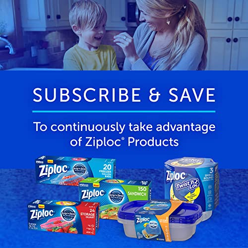 Ziploc Food Storage Meal Prep Containers Reusable for Kitchen Organization, Smart Snap Technology, Dishwasher Safe, Divided Rectangle, 2 Count (Pack of 2)
