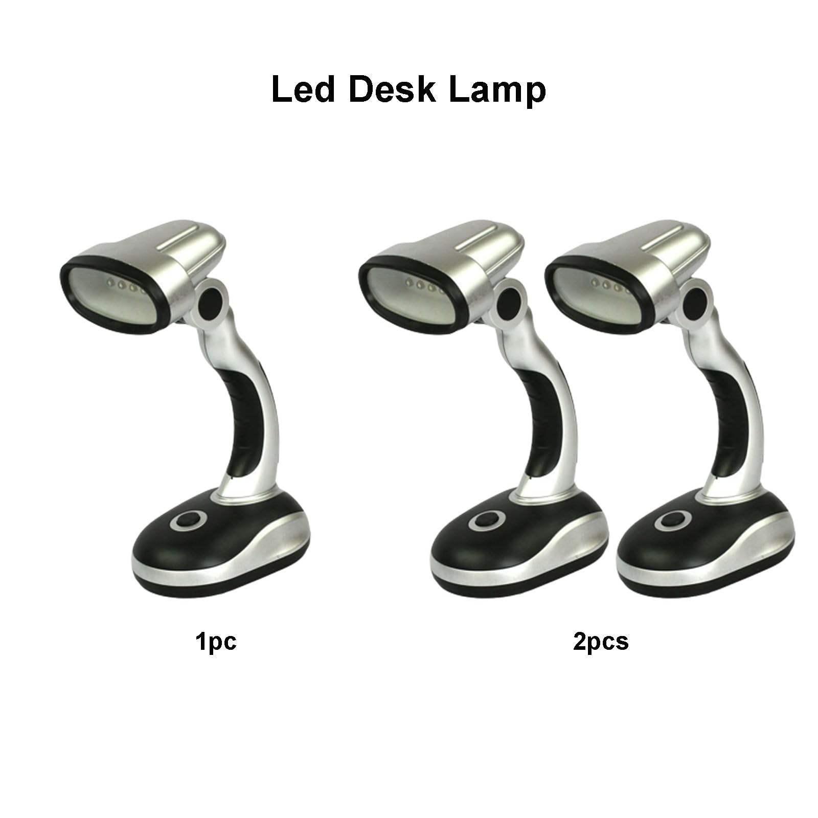 Ragyzity Led Desk Lamp, 12 Bulb LED Portable Desk Lamp Powered Battery Table Light, Computer Bedside Table Camping Light, Bright Battery Operated Desk Lamp Work Reading Light (2PCS)