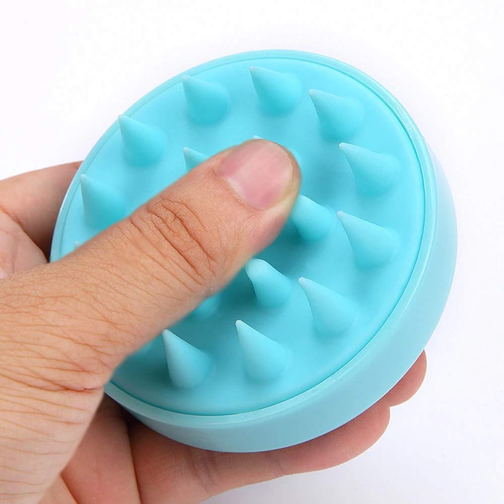 Set of 4 Soft Silicone Hair Scalp Massager, Shampoo Brush with Dandruff Brush(Assorted Colors)