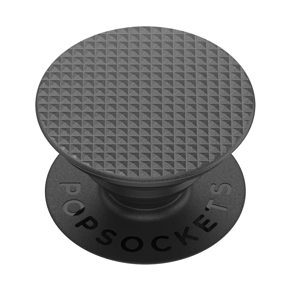 PopSockets Phone Grip with Expanding Kickstand, Simple PopGrip - Knurled Black