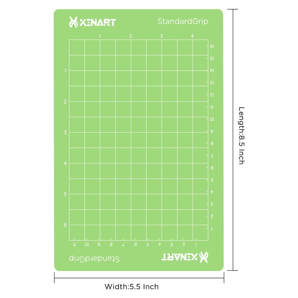 Xinart Cutting Mat for Cricut Joy(4.5x6.5 Inch, 3 Mats) StandardGrip Adhesive Green Cutting Mats Compatible with Cricut Joy