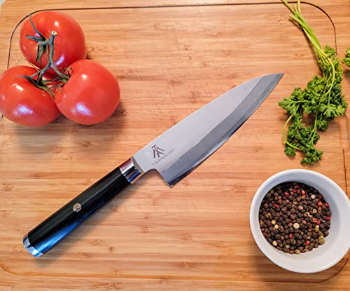 TAILOR MADE CHEF Deba Knife, 6.5 inch Fish Fillet Knife, Stainless Steel Single Bevel Chef Knife Japanese Kitchen Knife for Fish Cutting with Ergonomic Handle, Ultra Sharp
