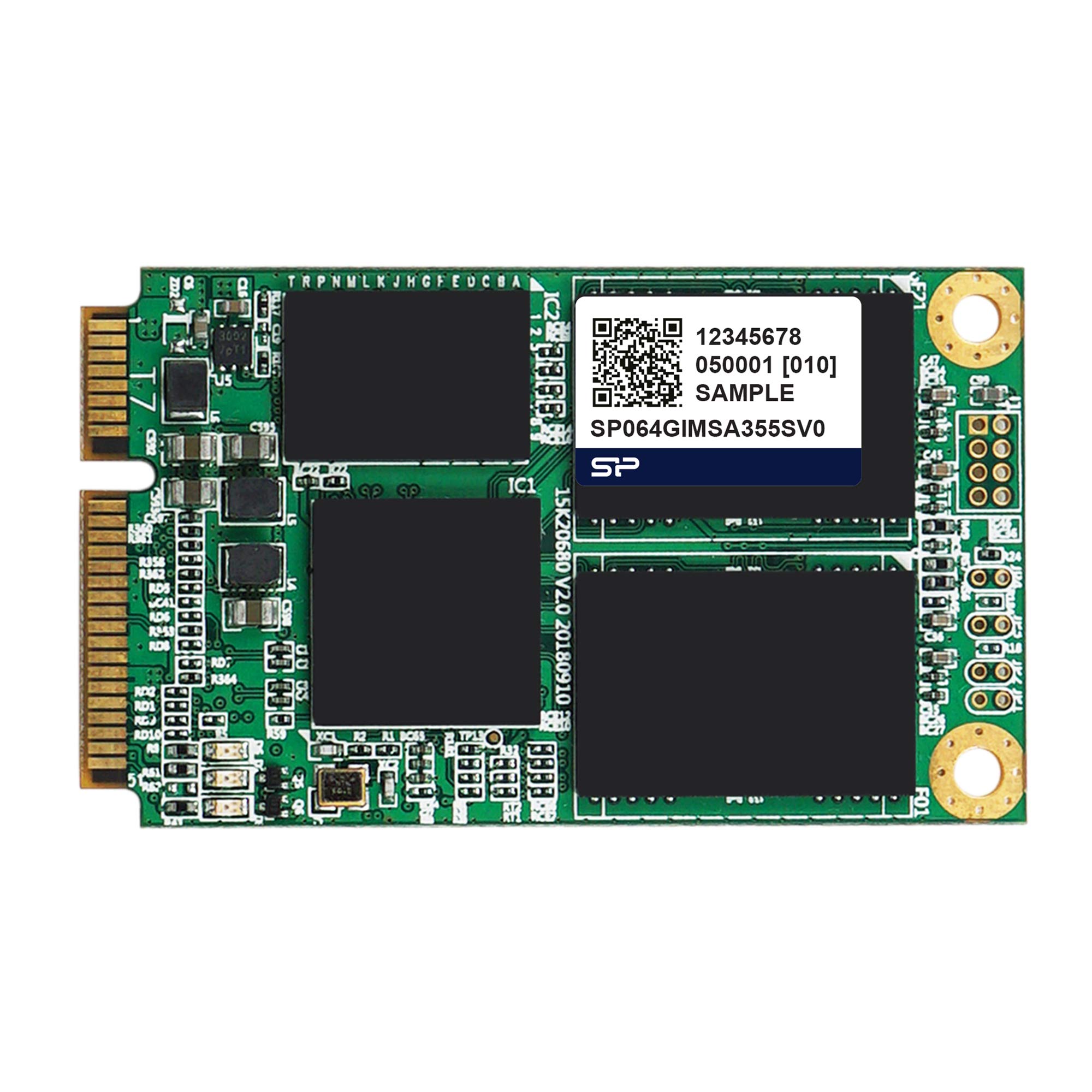 Silicon Power 64GB Industrial SATA III mSATA 3D TLC MSA350S Solid State Drive (SP064GIMSA355SV0)