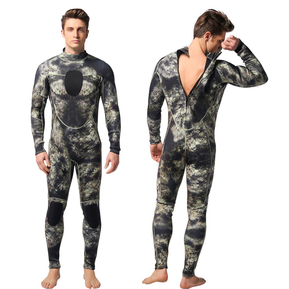 Nataly Osmann Mens 3mm /1.5mm Wetsuits Camo Neoprene Full Body Diving Suits One Piece Spearfishing Suit…