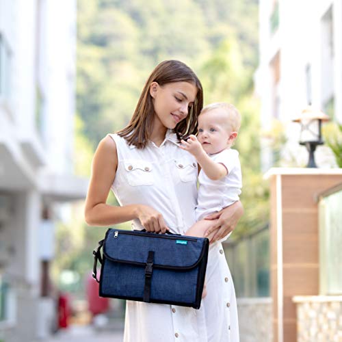 Portable Changing Pad Diaper Bag β Premium Quality Baby Changing Pad Baby Diaper Bag β Sleek, Chic, Zip-Apart Portable Diaper Changing Pad Diaper Clutch w/Zip Storage, Smart Handles and Wipe Pockets!