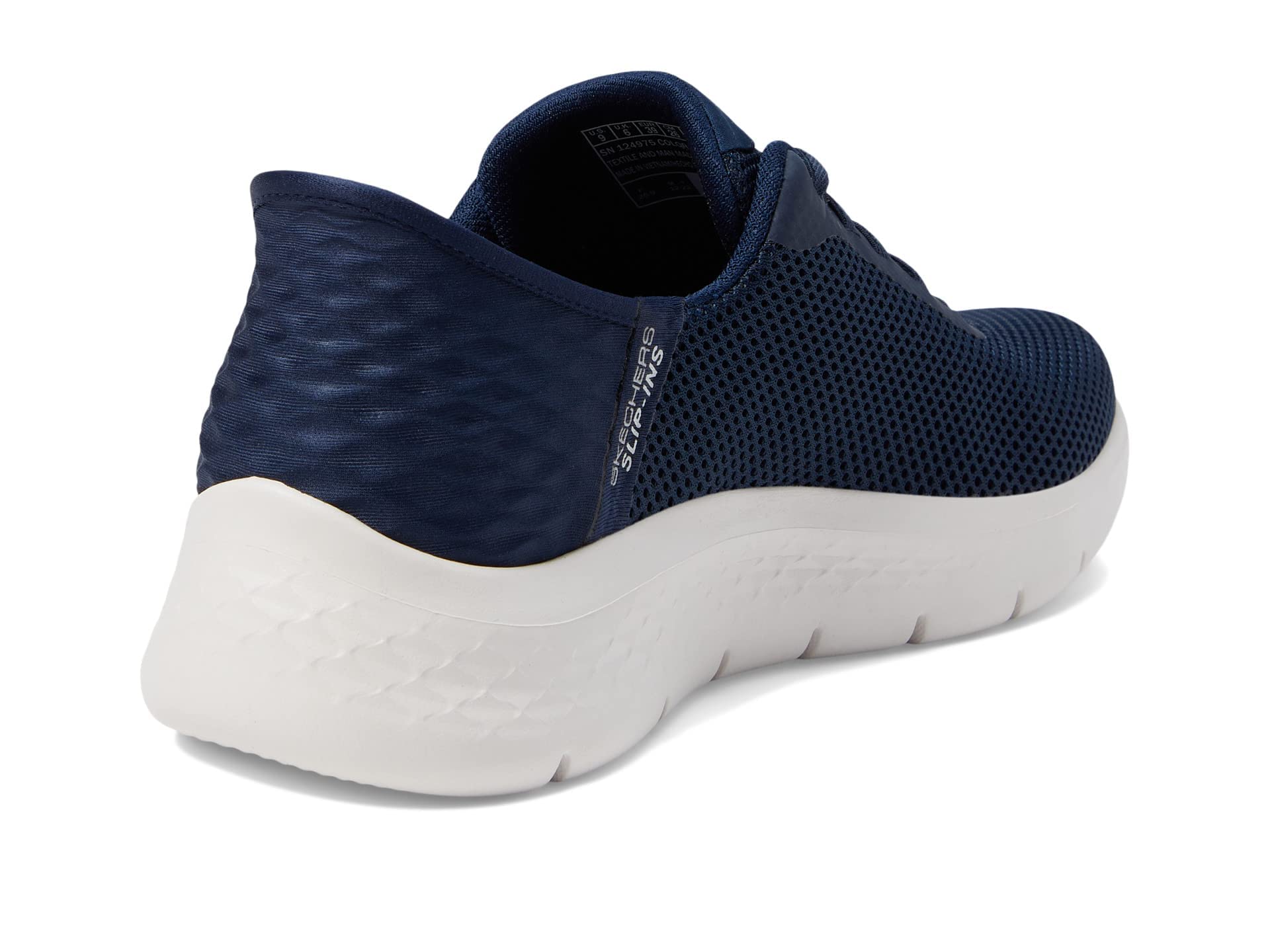 Skechers Women's Hands Free Slip-Ins Go Walk Flex-Grand Entrance Sneaker, Navy/White, 8.5