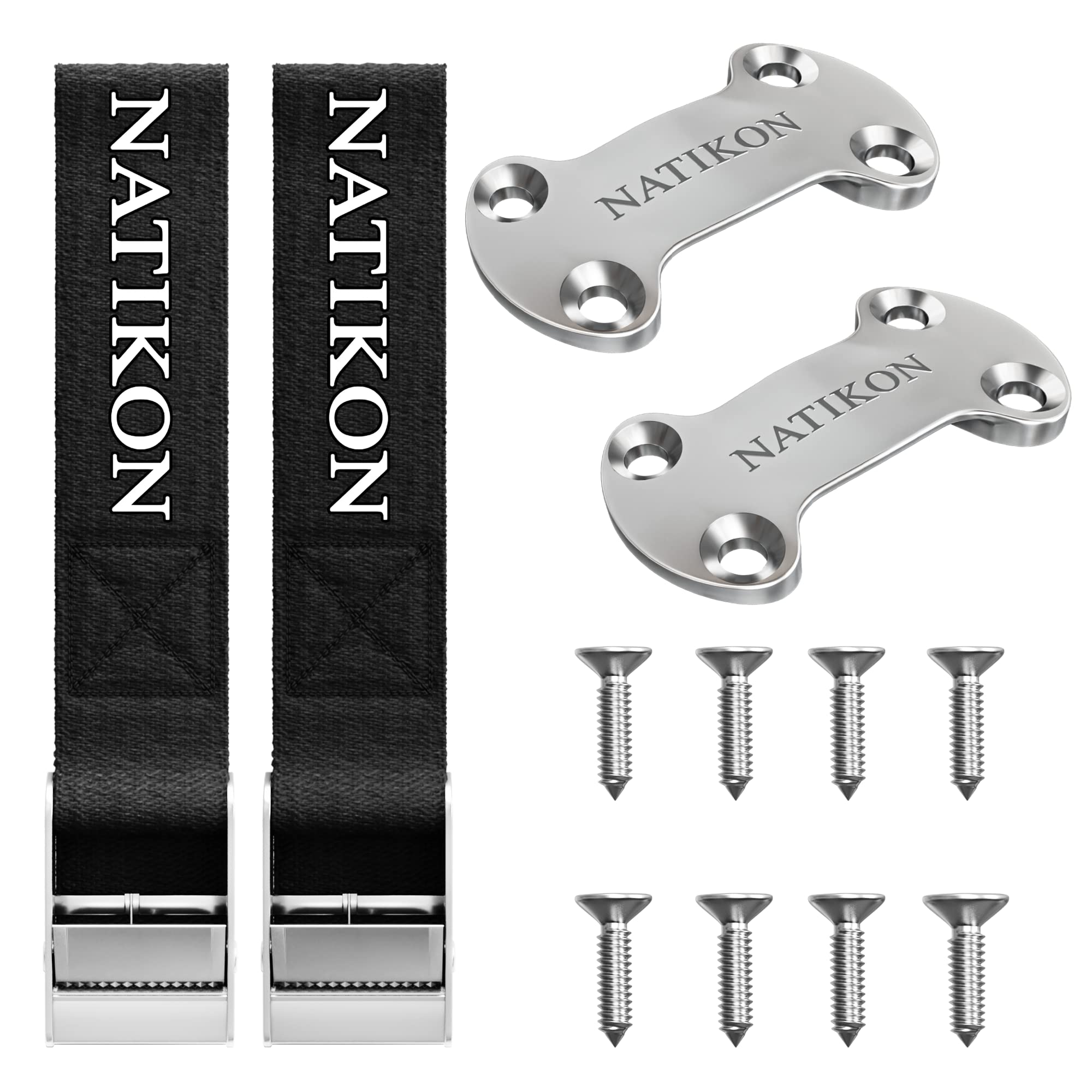 NATIKON Cooler Tie Down Kit, Cooler Accessories, Cooler Tie Down Straps for YETI Coolers RTIC Coolers to Boat, Deck, Truck Bed and Trailer
