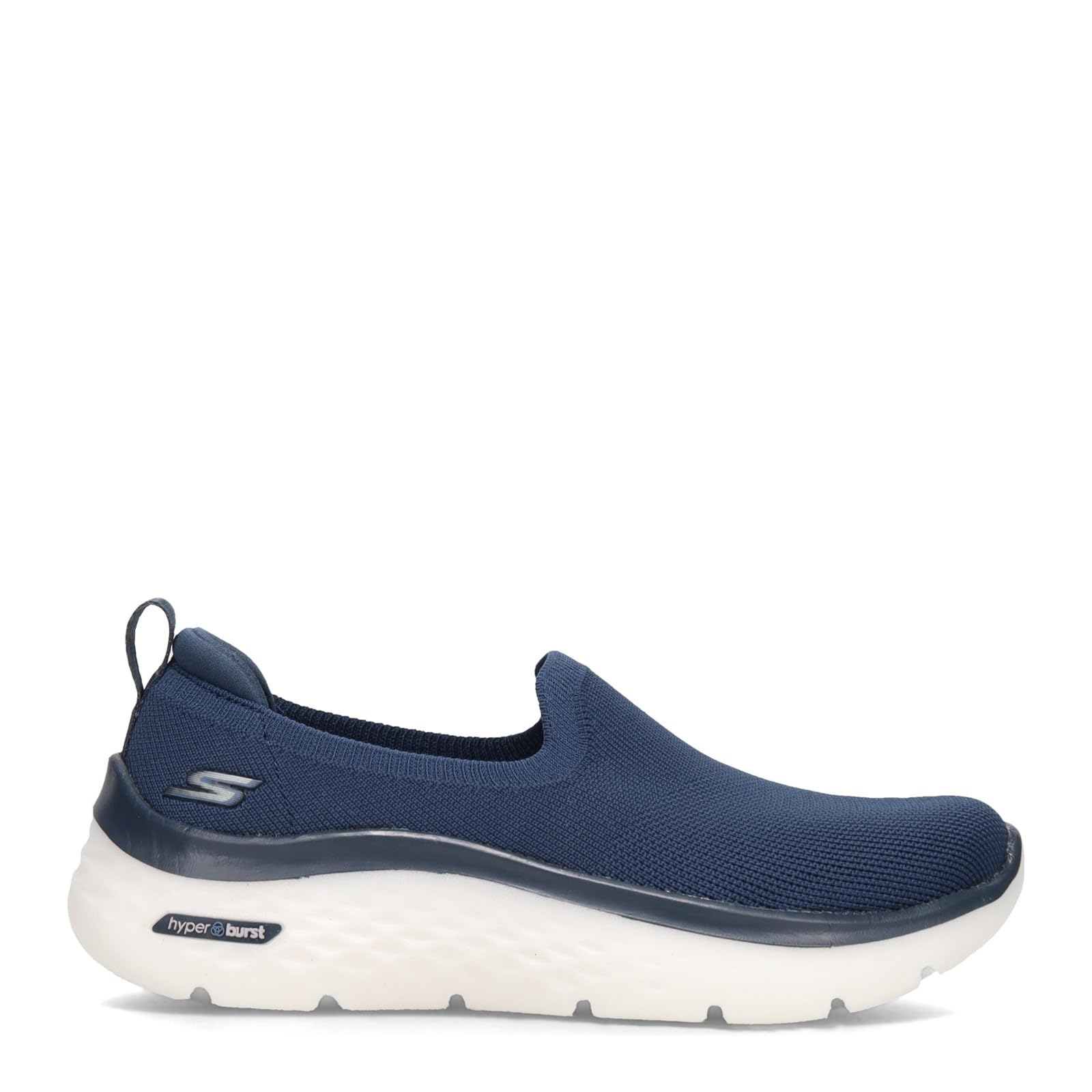 Skechers womens Go Walk Hyper Burst Mesh Slip on Sneaker, Navy, 8.5 US