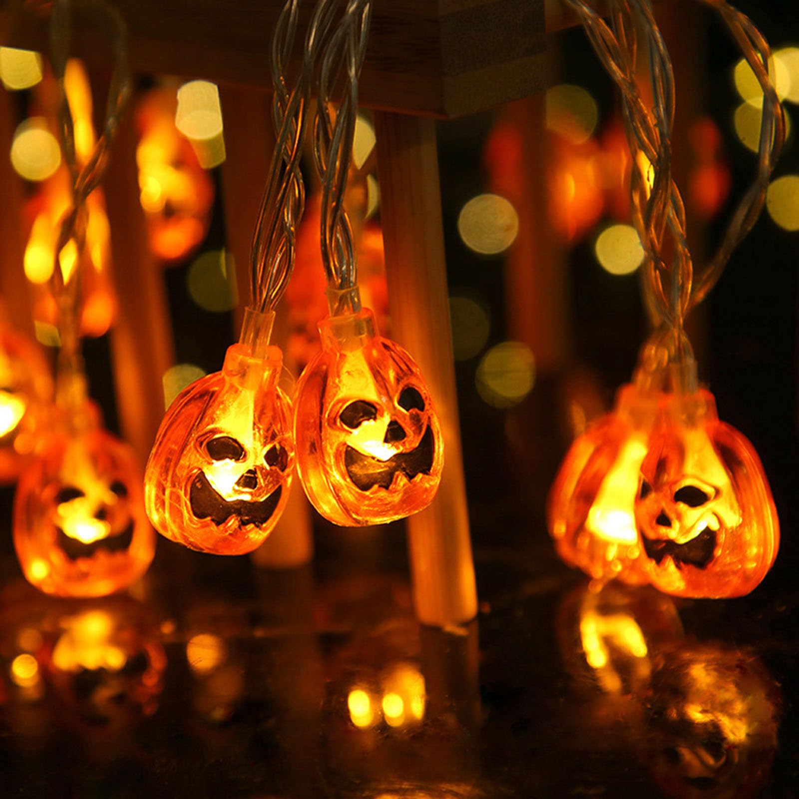 TKYGU Pumpkin String Lights 20ft 30 LED Halloween Decorative Light Pumpkin Decorative String Light String Light Waterproof Halloween Lights 2 Modes for Party Christmas Decoration