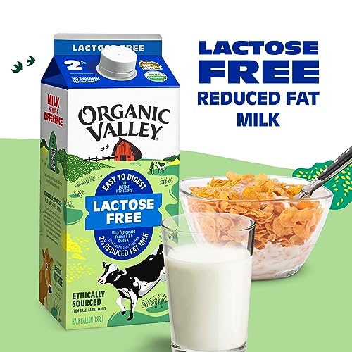 Organic Valley, Lactose Free, 2%, Half Gallon, 64 fl oz