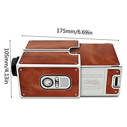 TOCHCA Cinema Projector,Portable Cardboard Smartphone Projector for/Party/Birthday Etc.Home Theater Audio Projector