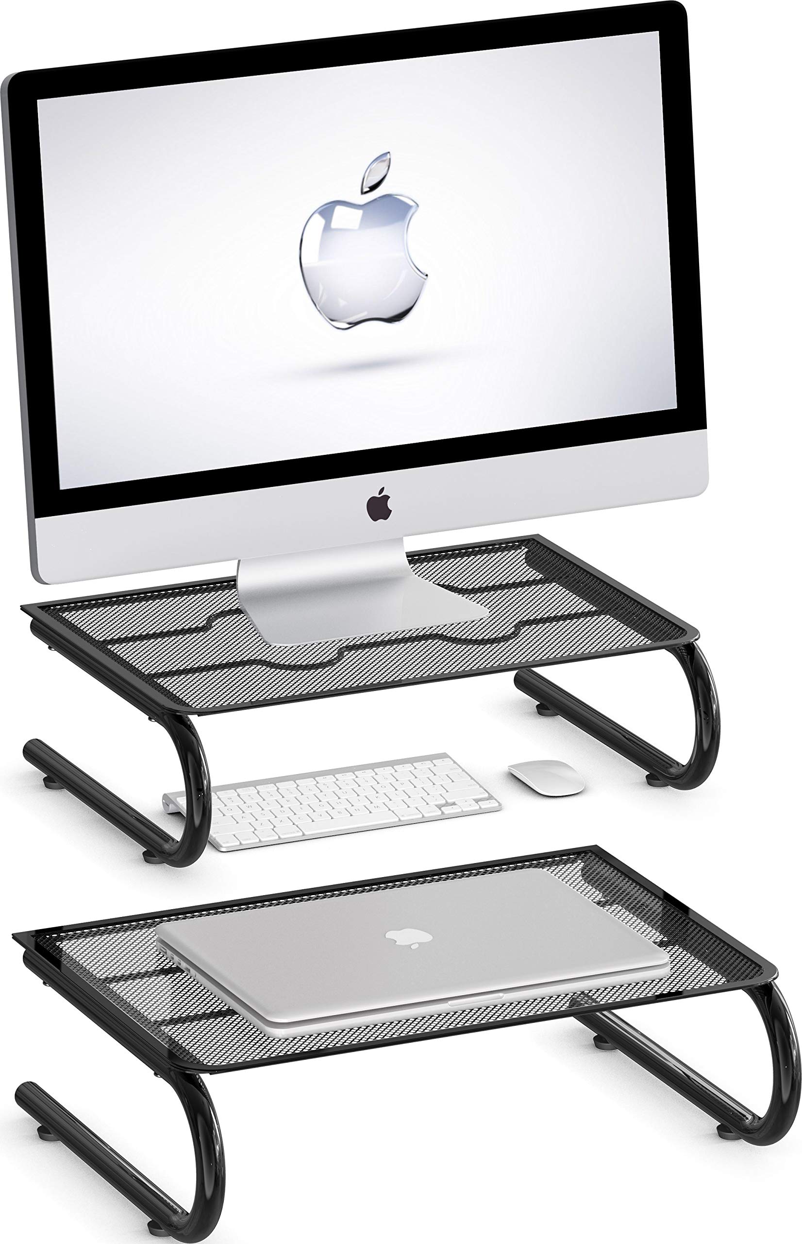 Simple Houseware Mesh Monitor Stand Riser - 2 Pack
