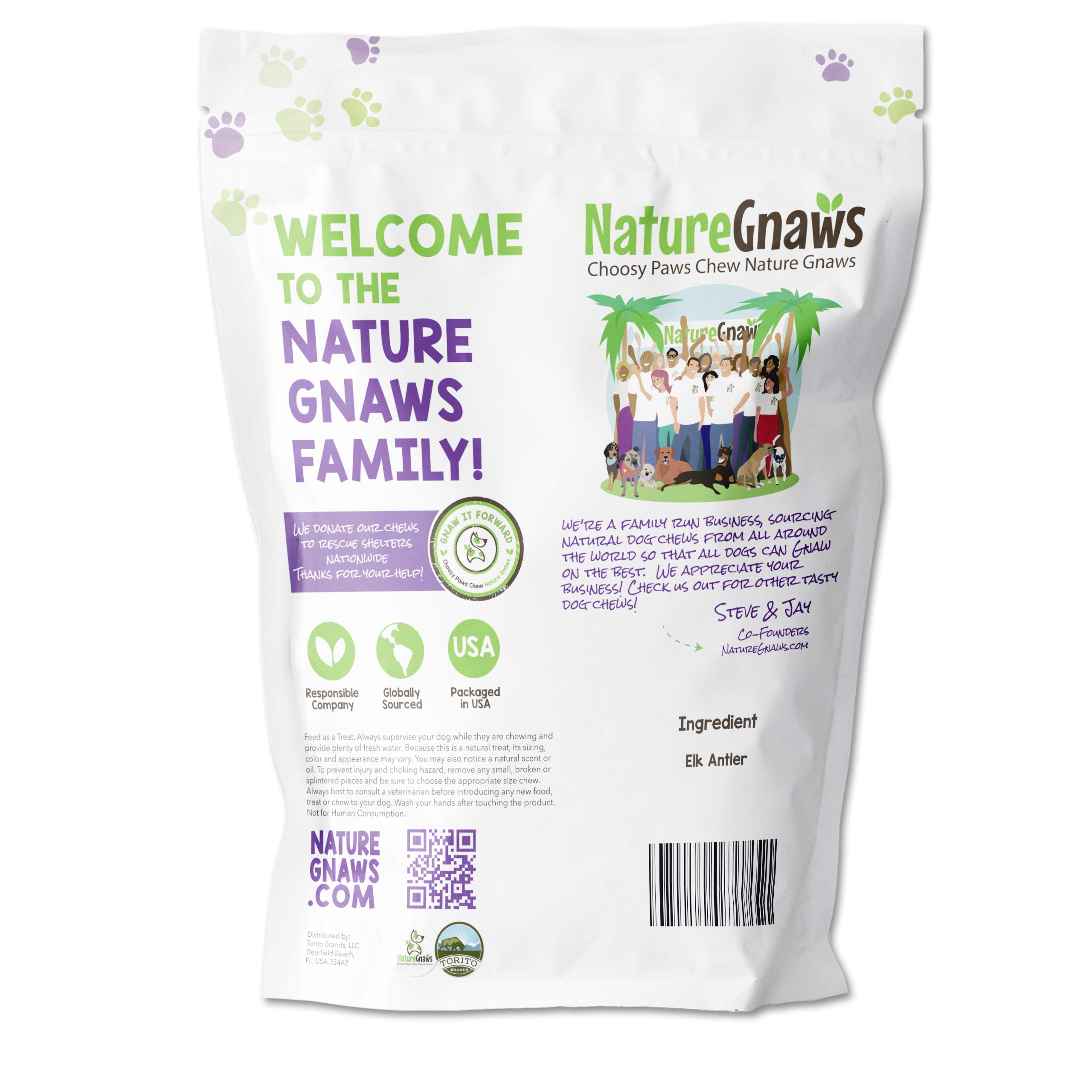 Nature Gnaws USA Elk Antlers for Dogs 5-8" (3 Count) - Mix of Split and Whole Pieces - Long Lasting for Aggressive Chewers - Natural Dog Chew Bones