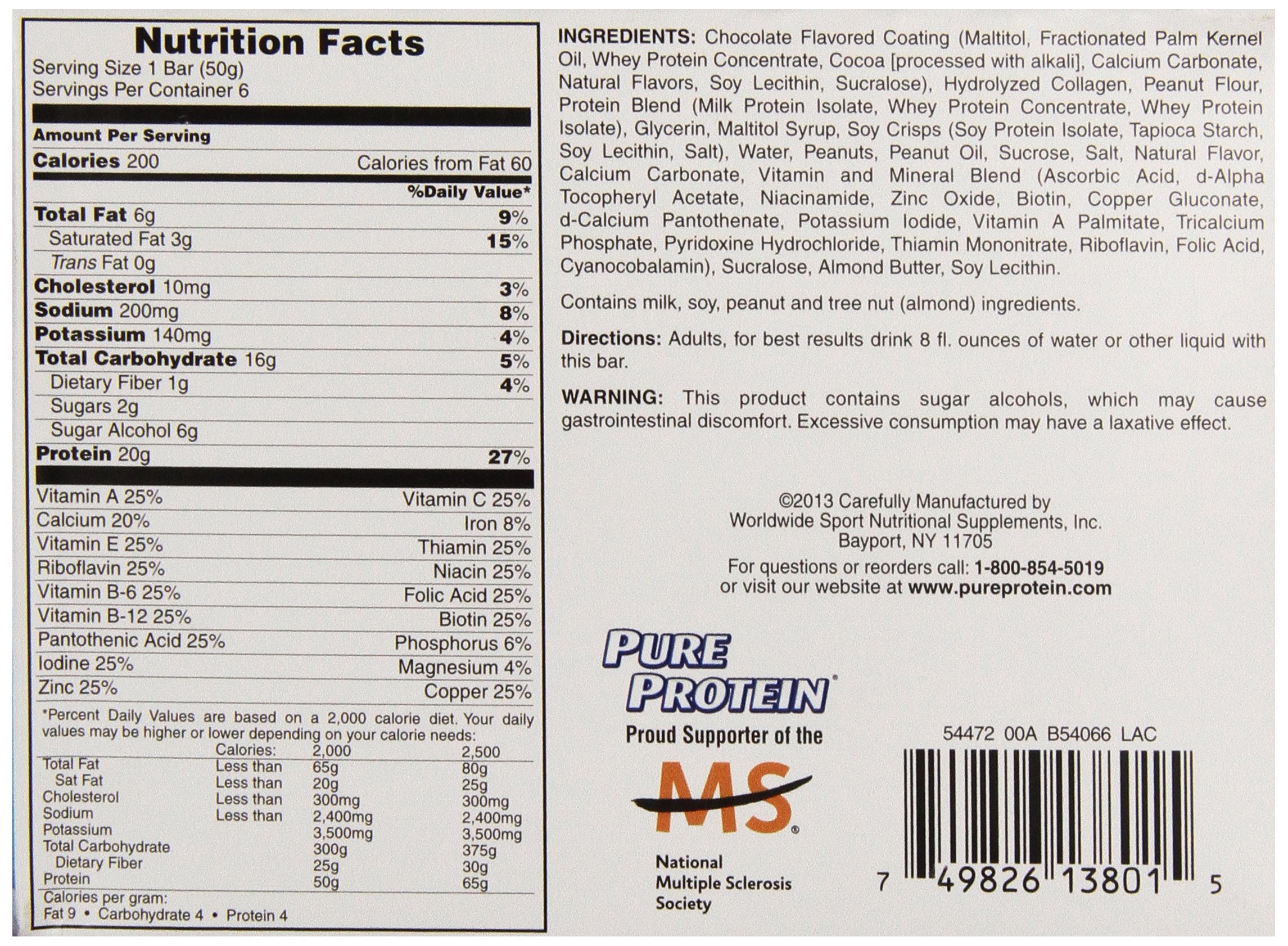 Pure Protein Candy Bar Bites, Chocolate Peanut Caramel, 5g Protein, Gluten Free, Low Sugar, 0.70 oz, 16 Pack (Packaging May Vary)