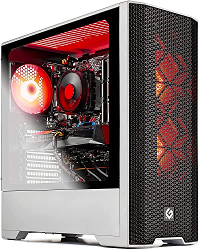 Skytech Gaming Skytech Blaze 3.0 Gaming PC Desktop β Intel i5-11400F, RX 6600, 1TB NVME, 16G DDR4 3200, 120mm AIO, AC Wi-Fi, Windows 10 Home 64-bit, White