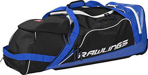 Rawlings | R1502 Wheeled Catcher's Bag | Baseball/Softball | Royal