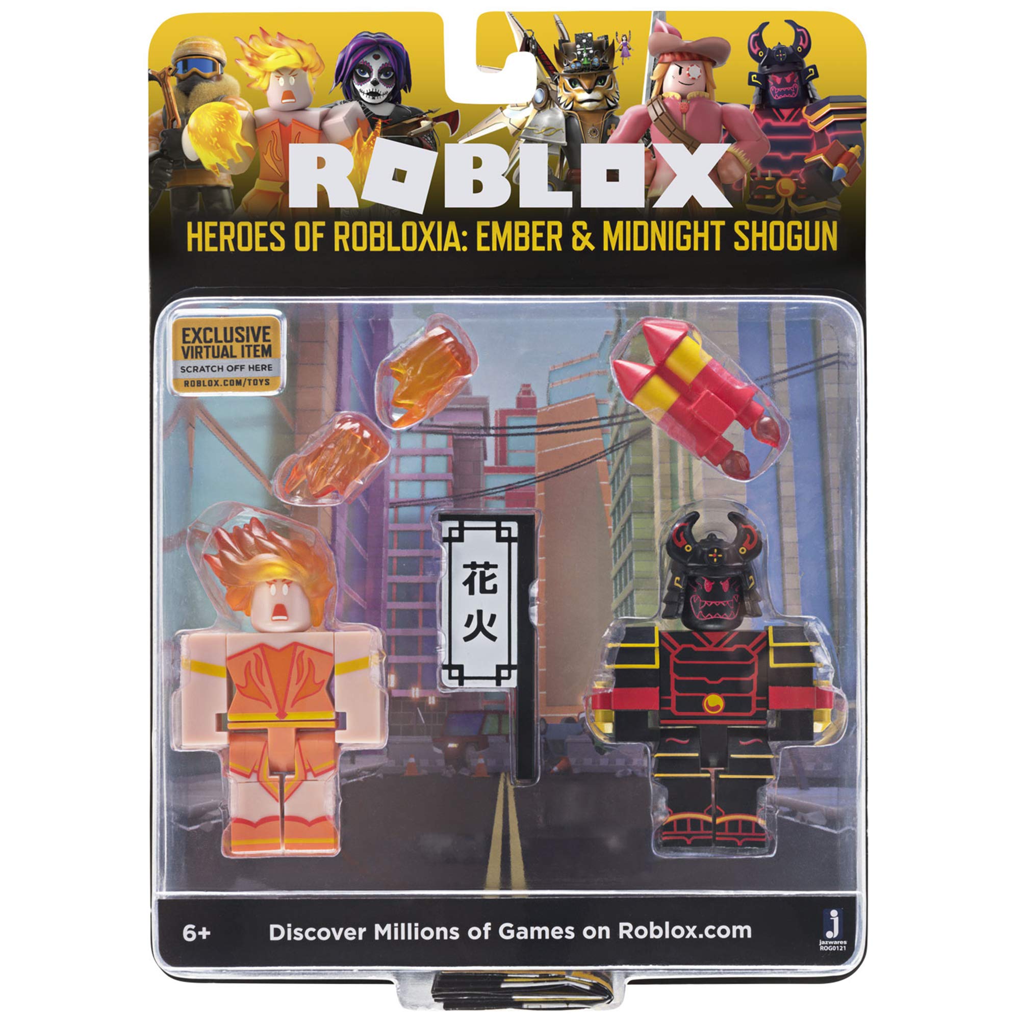 Roblox Celebrity Collection - Heroes of Robloxia: Ember & Midnight Shogun Game-Pack [Includes Exclusive Virtual Item]