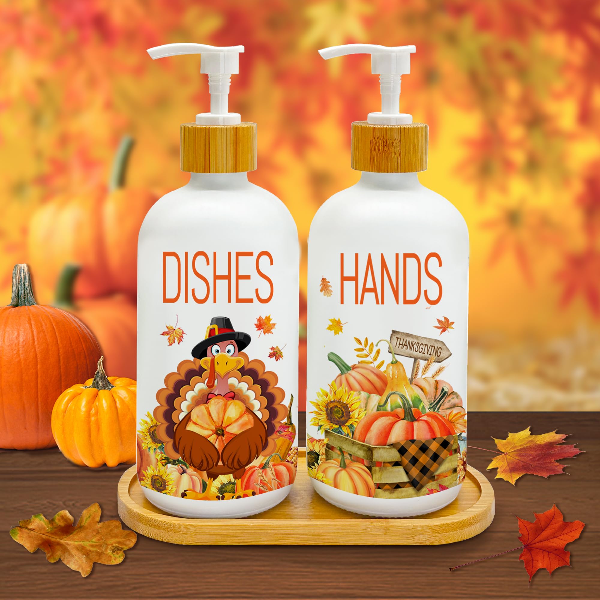 Pinata Thanksgiving Turkey Fruit Soap Dispenser 16 oz, Thanksgiving Bathroom Kitchen Table Decorations for Home Indoor, Thanksgiving Fall Farmhouse Rustic Turkey Decorations