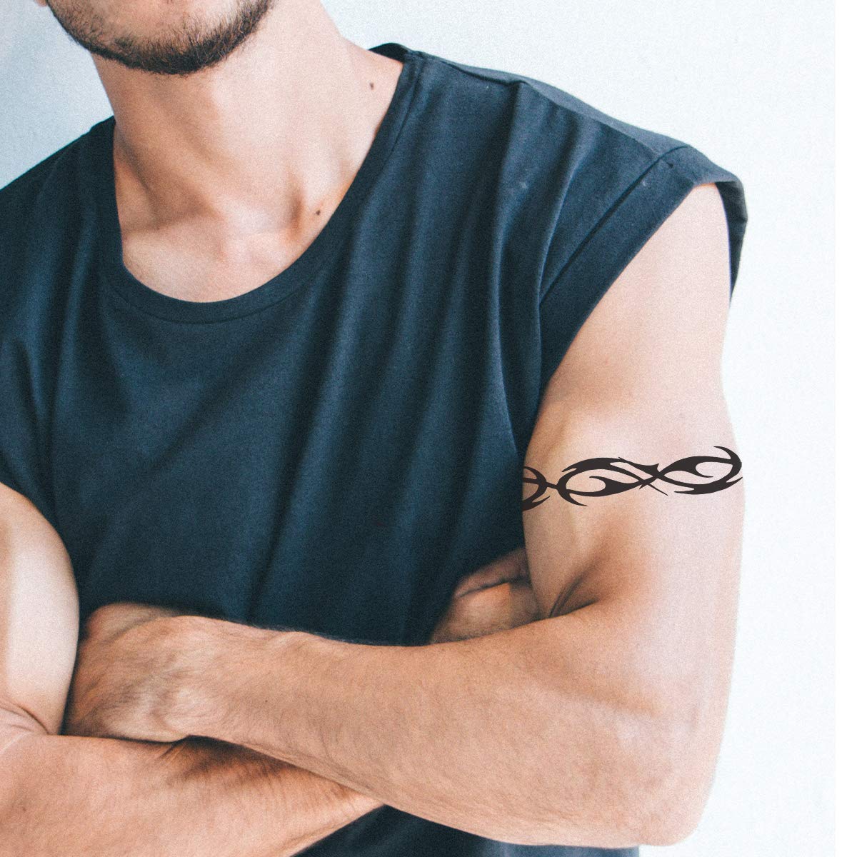 Variety Pack of Large Barbed Wire Temporary Tattoos | 9-Pack | Skin Safe | MADE IN THE USA | Removable