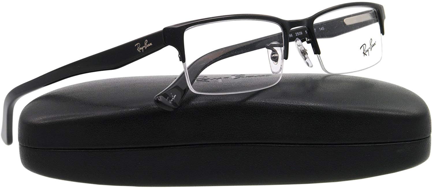 Ray-Ban RX 6196-2509 Eyeglasses Black w/Demo Lens, 54mm