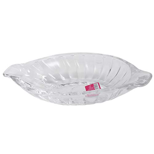 Yardwe Crystal Dessert Bowls Footed Glass Dessert Cup Pudding Cup Yogurt Jars Serving Mixing Bowls Glasswares for Mousse Ice Cream Appetizers Desserts (Banana Boat)