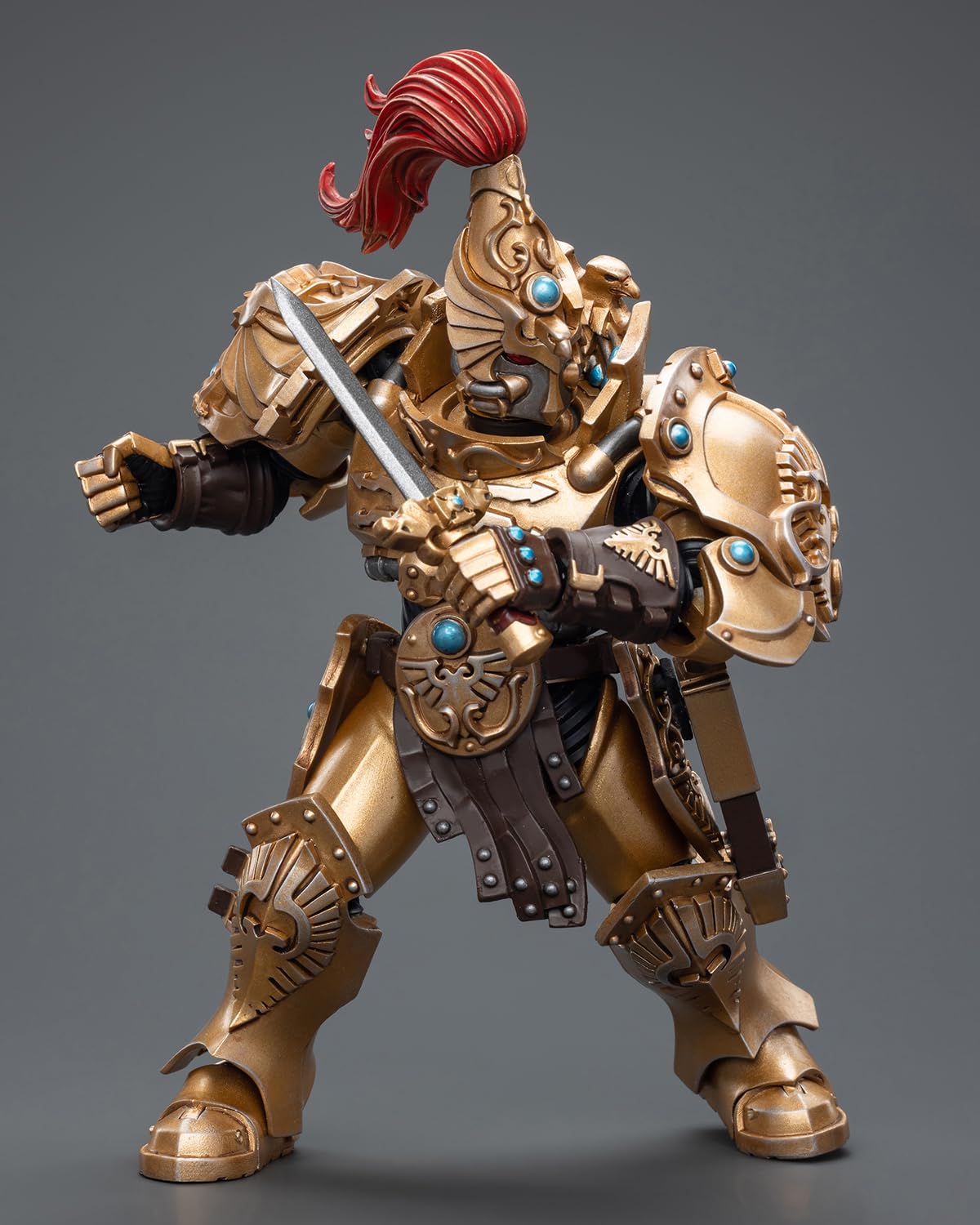 Pipigirl JoyToy 40K Space Marine Genuine License 1/18 Action Figure, Adeptus Custodes Custodian Guard with Sentinel Blade, 4.88 inch Action Figures Kits (Sentinel Blader)