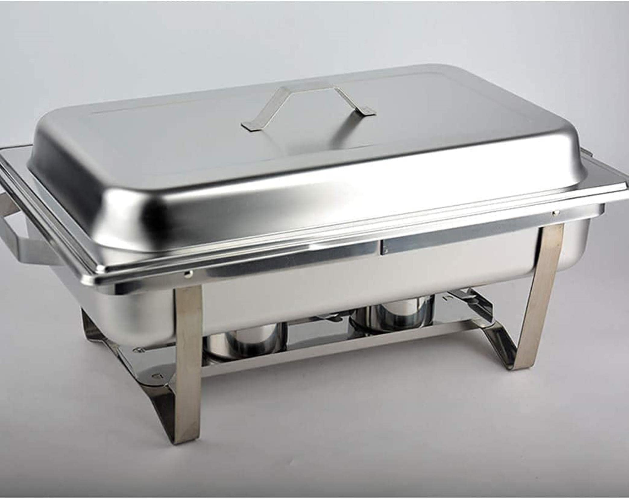 UZOURI Food Warmer, Chafing Dish 9L Stainless Steel Chafing Dish Set Buffet Catering Warmer Set, Rectangle Chafing Dish for Party