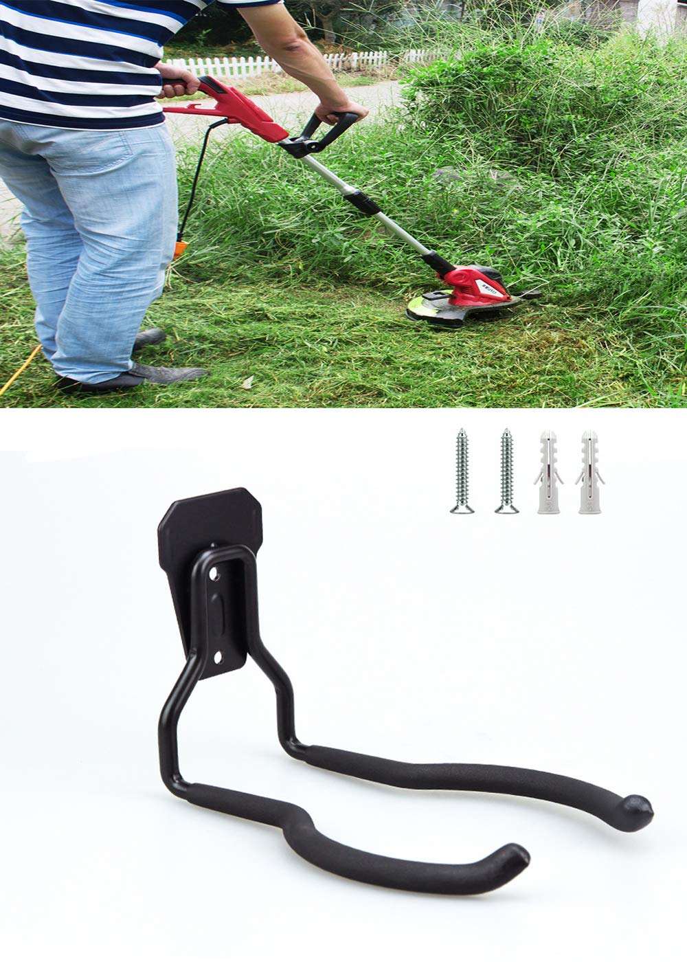 Power Tool Hanger String Trimmer Hangers, Trimmer Hanger, Trimmer Rack Holder, Weed Wacker Hanger, Weed Eater Hangers for Garage Wall, Perfect for Garage Tool Organizers and Storage, No Trimmer