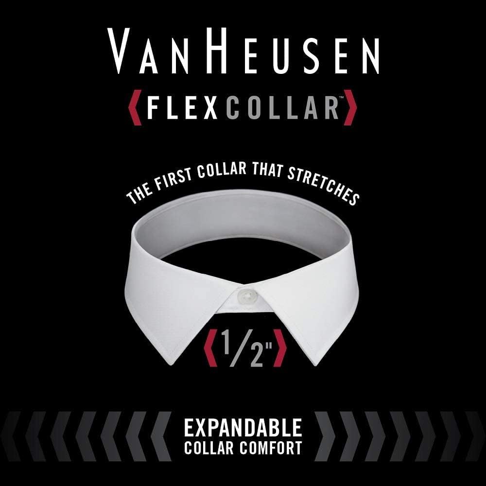Van Heusen men's Big Fit Flex Collar Stretch Solid (Big and Tall) Dress Shirt, Blue Frost, 18.5 Neck 34 -35 Sleeve XX-Large US