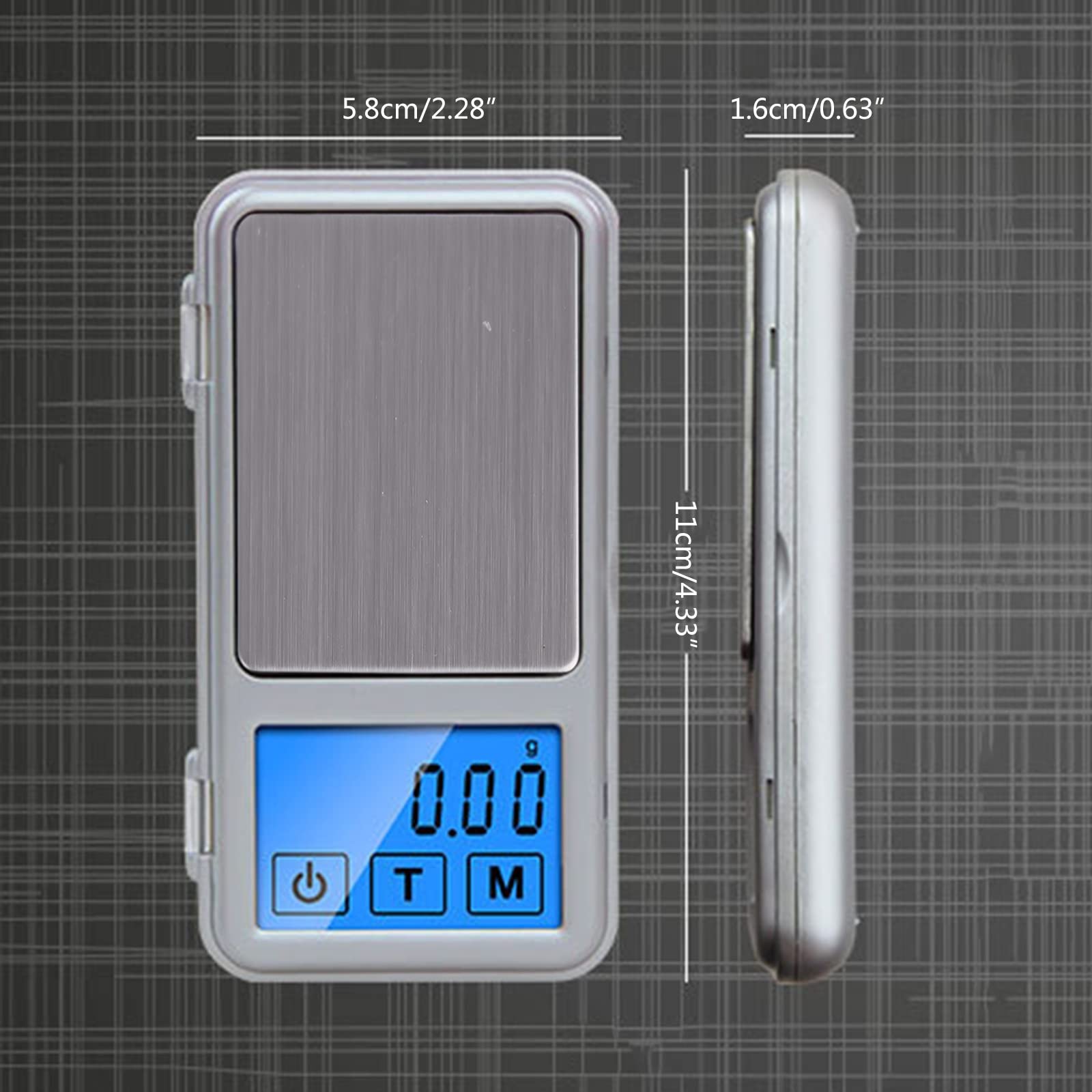 Portable Kitchen Scale with Protective Cover LCD Backlight Display 500gx0.1g 6 Units Conversion Food Kitchen Scale Digital Kitchen Scale Kitchen Scale 0.1g Accurac