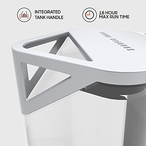 Sharper Image UHS2-SI Ultrasonic Humidifier with 1.5 Gallon Tank, 3 Levels of Warm or Cool Mist, Auto Shut, White, UHS2-SI β 1.5 gallon