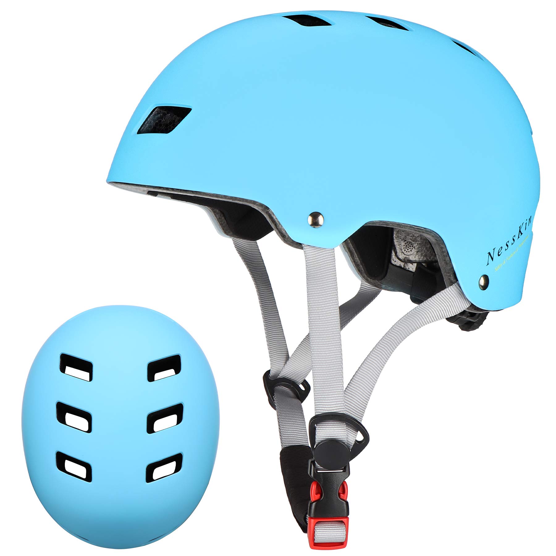 Skateboard Cycling Helmet - Two Removable Liners Ventilation Multi-Sport Cycling Skateboarding Scooter Roller for Kids, Youth & Adults