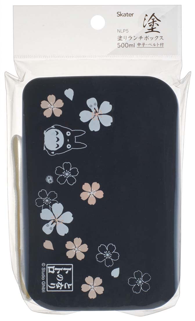 Skater NLP5-A Painted 1-Tier Bento Box, 16.9 fl oz (500 ml), Includes Inner and Belt, My Neighbor Totoro, Ghibli Made in Japan