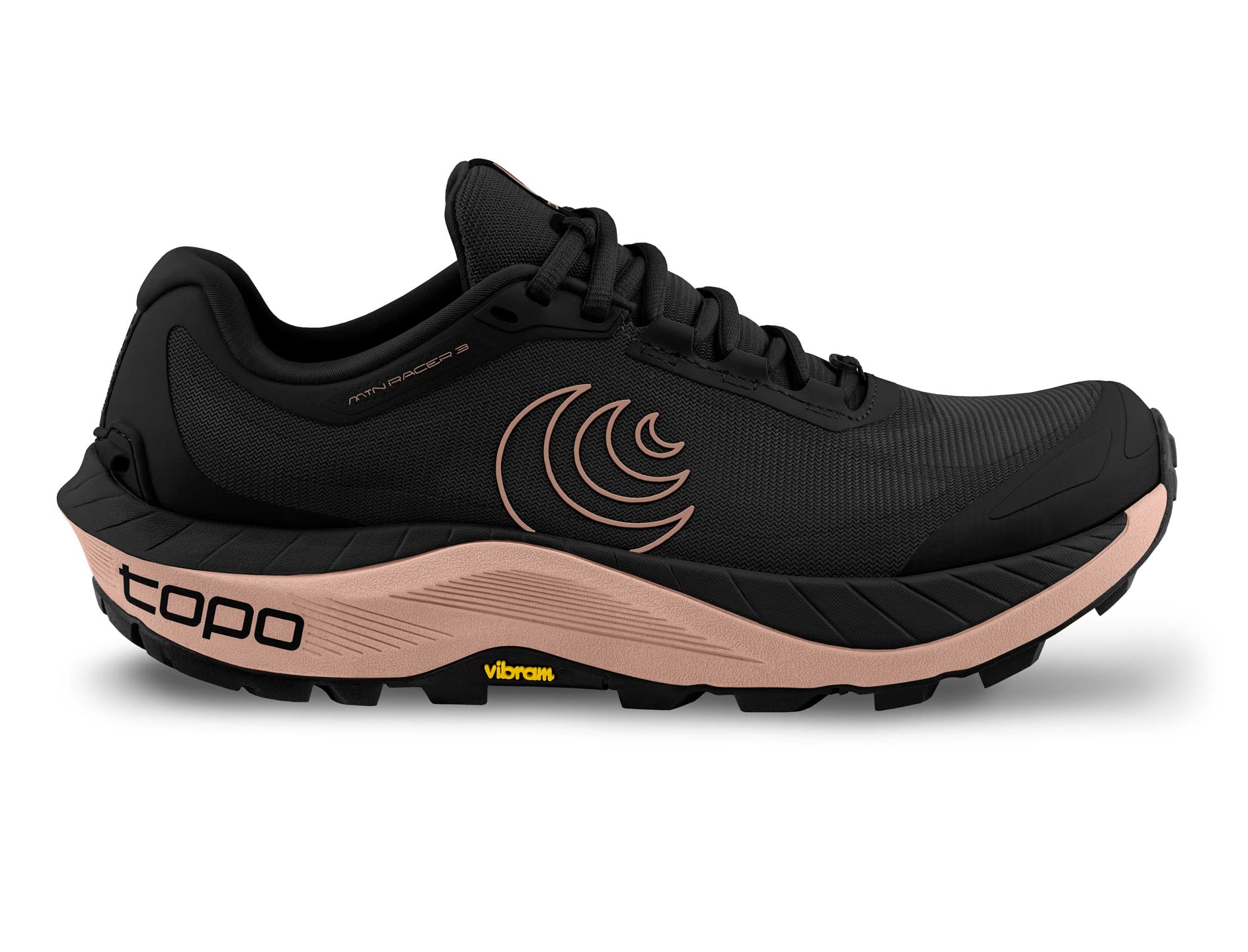 Topo Athletic Women's MTN Racer 3 Comfortable Lightweight 5MM Drop Trail Running Shoes, Athletic Shoes for Trail Running, Black/Mauve, Size 8.5