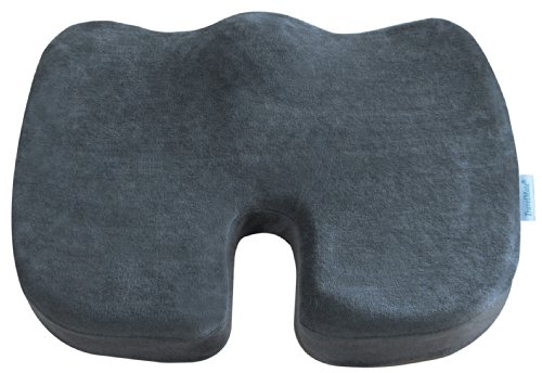 TravelMate Gel-Enhanced Memory Foam Seat Cushion β Perfect for Office Chair & Car Seat Cushion β Helps Relief from Tailbone Pain β Reduce Pressure on Coccyx & Hip β Non-Slip Washable Cover