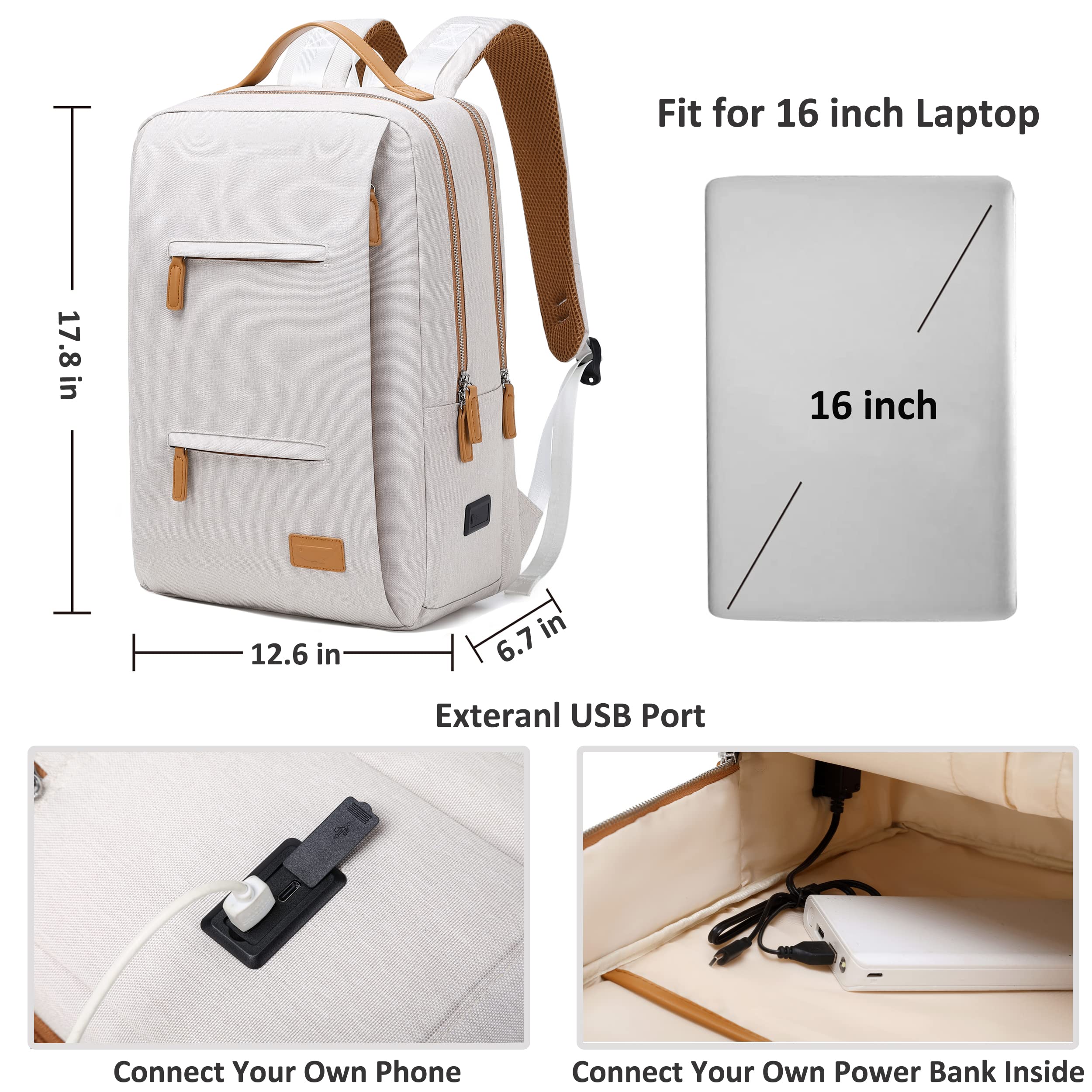 Smart Laptop Backpacks 15.6 inch for Women Men Business Travel