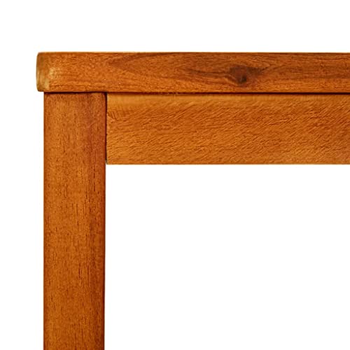 QJBSAVVA Coffee Table 23.6"x23.6"x17.7" Solid Acacia Wood,Bedside Tables Side Tables End Tables Entrance Tables Suitable for Meeting Rooms, Reception Rooms, Offices