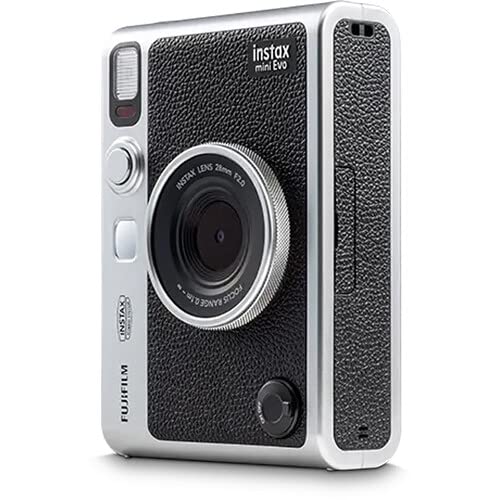 Ultimaxx Starter Bundle + FUJIFILM INSTAX Mini EVO Hybrid Instant Camera + SanDisk 32GB Ultra microSD Memory Card, High Speed Memory Card Reader, Manufacturer’s Accessories & More (8pc Bundle)