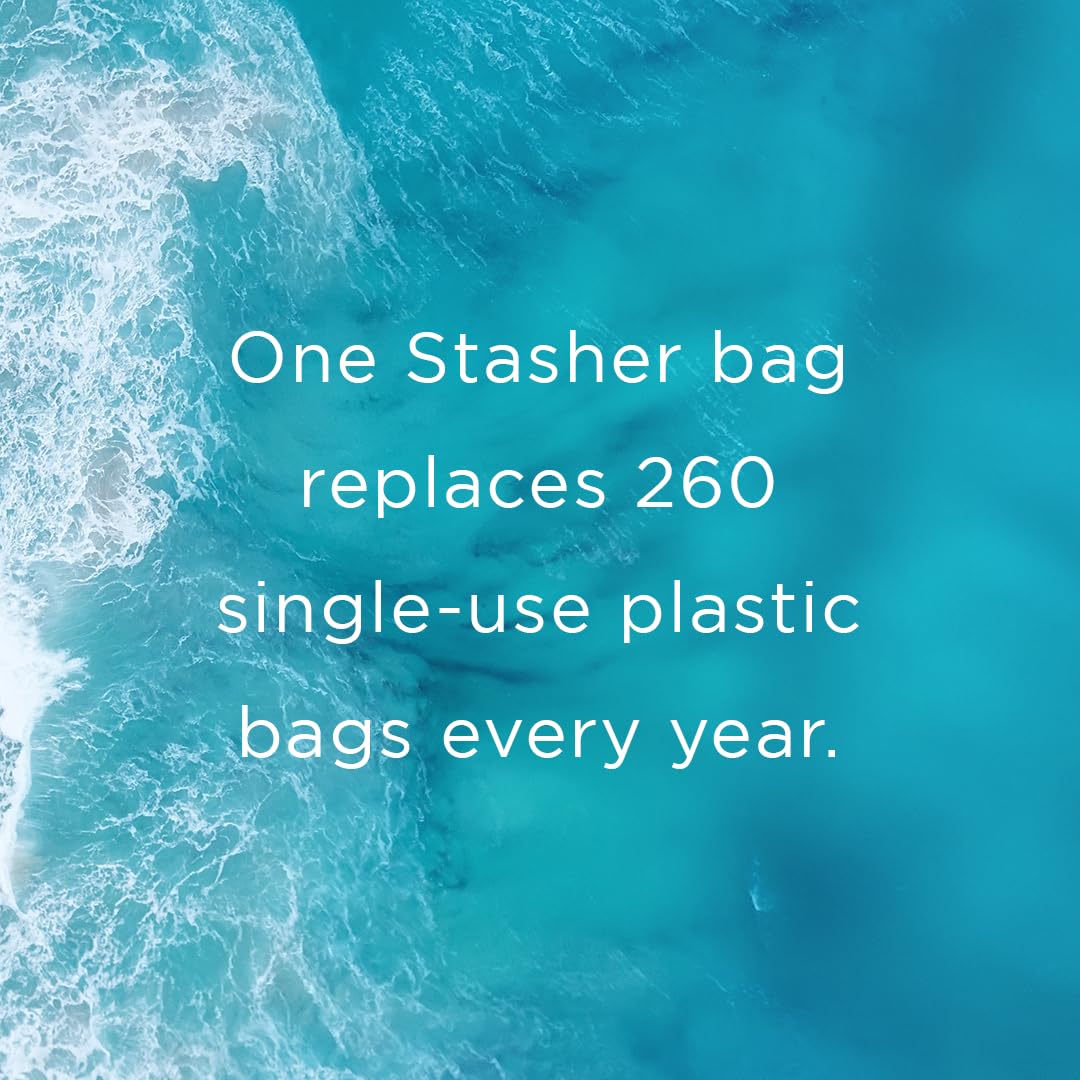 Stasher Platinum Silicone Food Grade Reusable Storage Bag, Amethyst (1/2 Gallon) | Reduce Single-Use Plastic | Cook, Store, Sous Vide, or Freeze | Leakproof, Dishwasher-Safe, Eco-friendly | 64 Oz