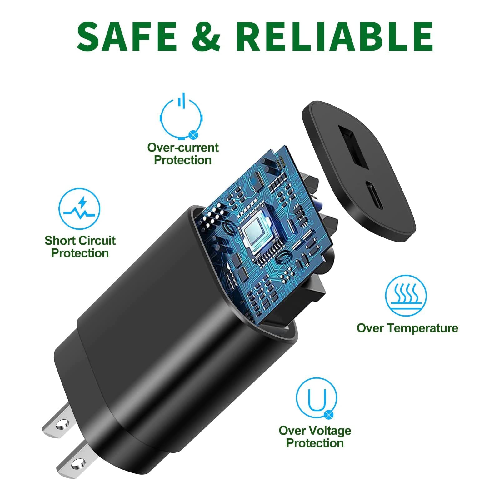 Super Fast Charger Type C, 25W USB C Wall Charger, Dual Port Fast Charging Block for Samsung Galaxy S22/S22 Ultra/S22+/S21/S21Ultra/S21+/S20/S20Ultra/Note20/Note 20Ultra/Note10+
