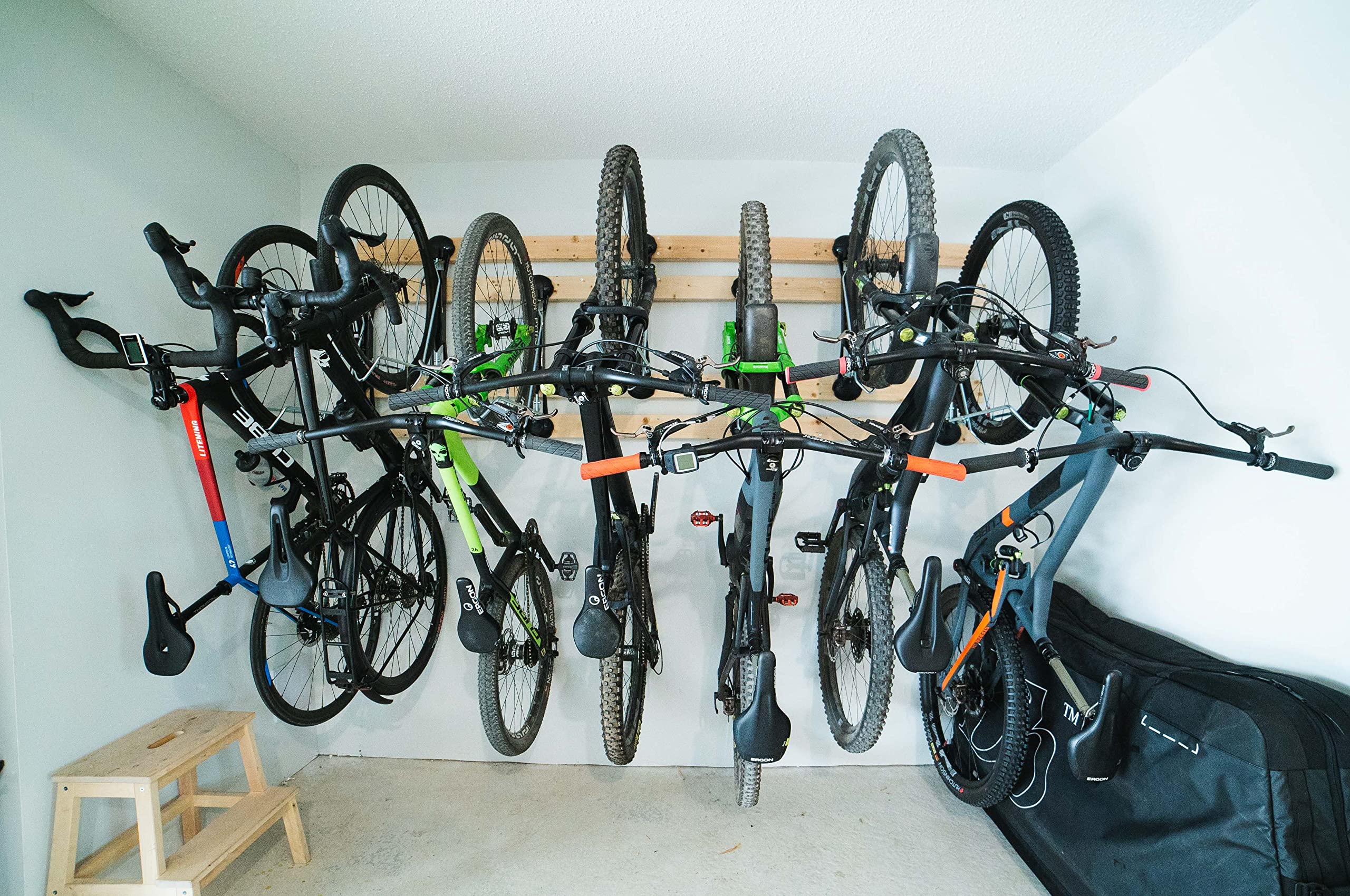 Steadyrack Bike Racks - Mountain Bike Rack - Wall Mounted Bike Rack Storage Solution for Your Home, Garage, or Bike Park - 2 Pack