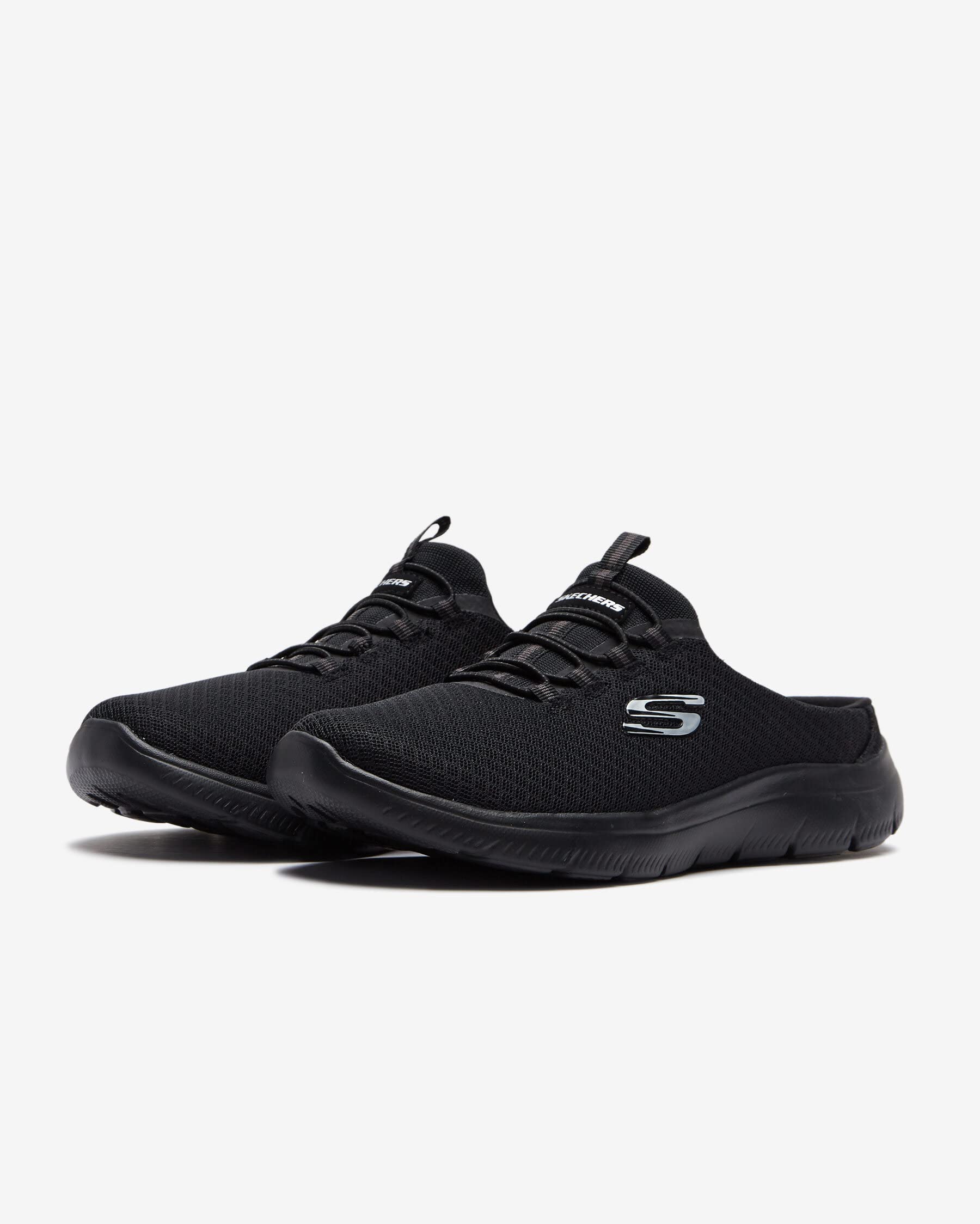 Skechers Women's Summits Open Back Sneaker Black 10 Medium US