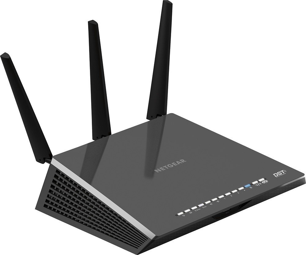 NETGEAR - Nighthawk DST AC1900 (R7300) Wireless-AC Gigabit Router with DST Adapter - Black (Certified Refurbished)