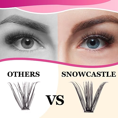 snowcastleLash Clusters 40D-0.07D-9-16MIX LASH Individual Lashes 280 Clusters False Eyelash 30D 40D Cluster Eyelash Extensions Individual Lashes Cluster DIY Lash Extensions at Home (40)